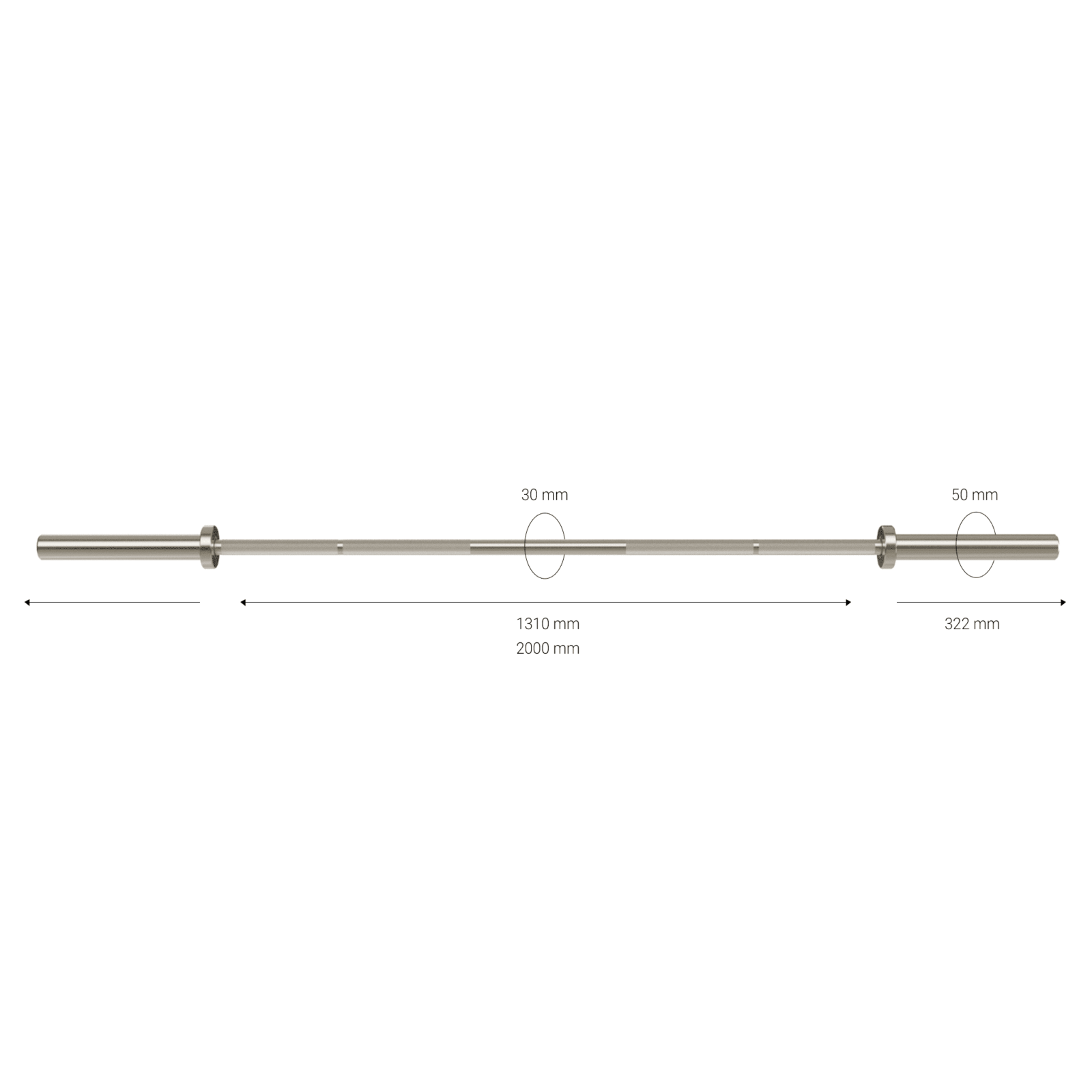 Gymleco Compact Bar 200 cm | A50 Fitness